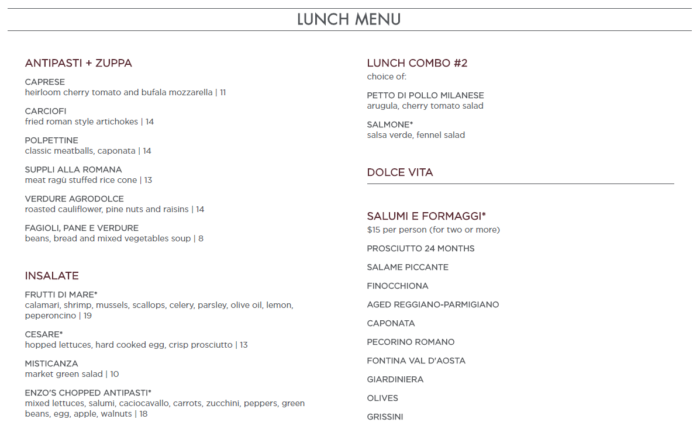 Menus Now Available For Enzo's Hideaway Tunnel Bar & Restaurant at ...