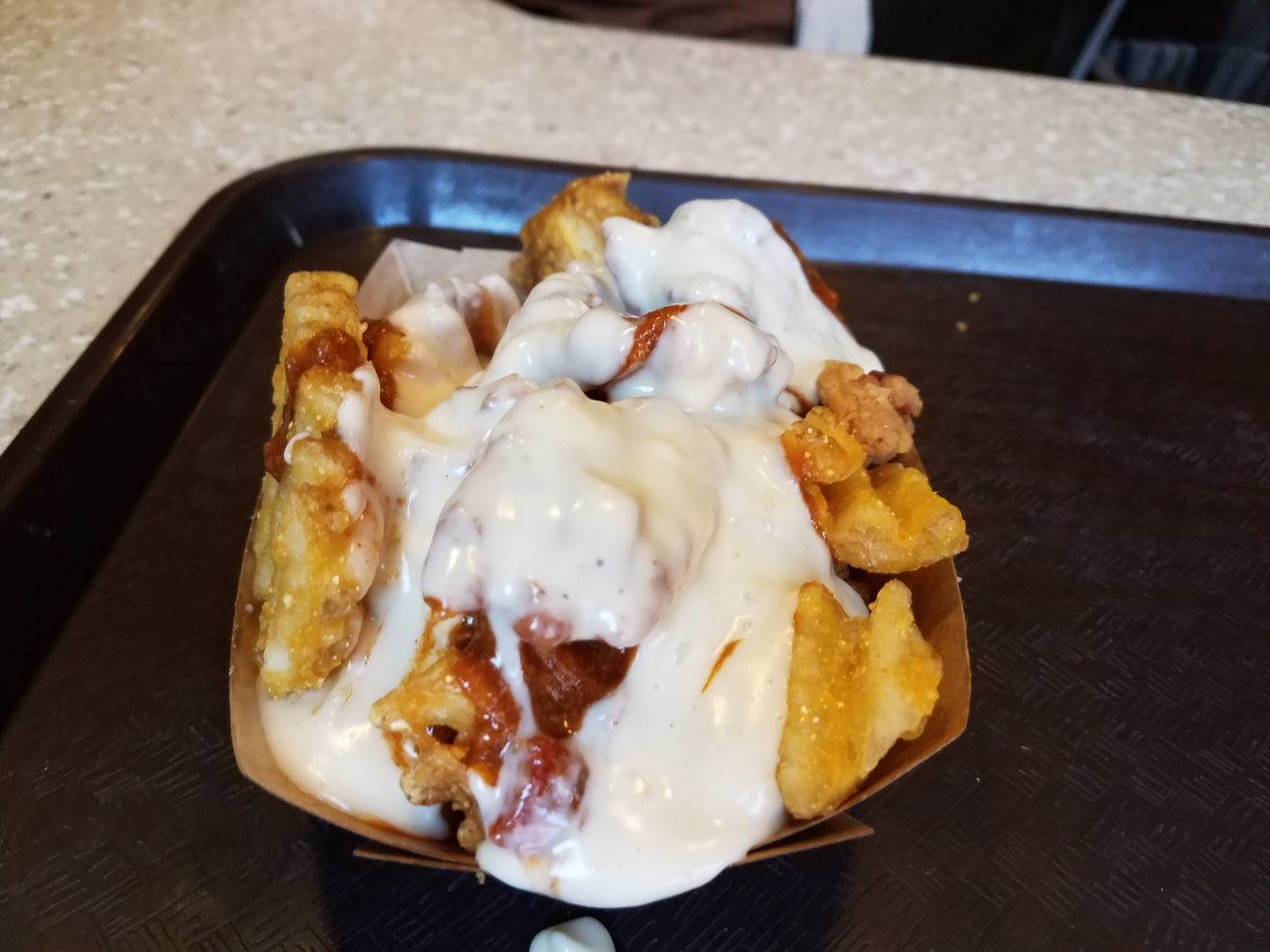 Golden Oak Outpost Chili Queso Waffle Fries Review | Chip and Company
