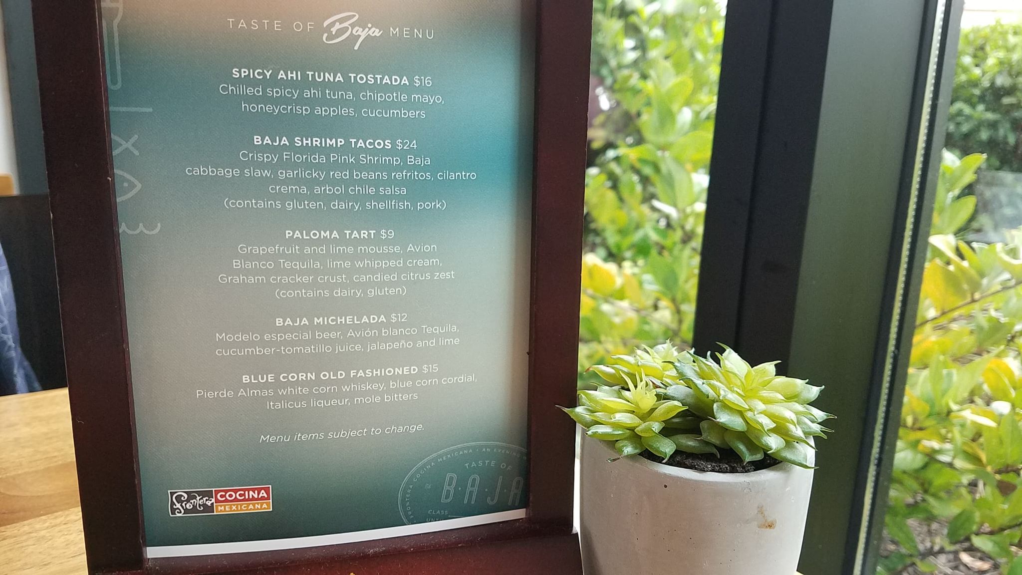 Check Out this Taste of Baja Menu at Frontera Cocina For Summer | Chip ...
