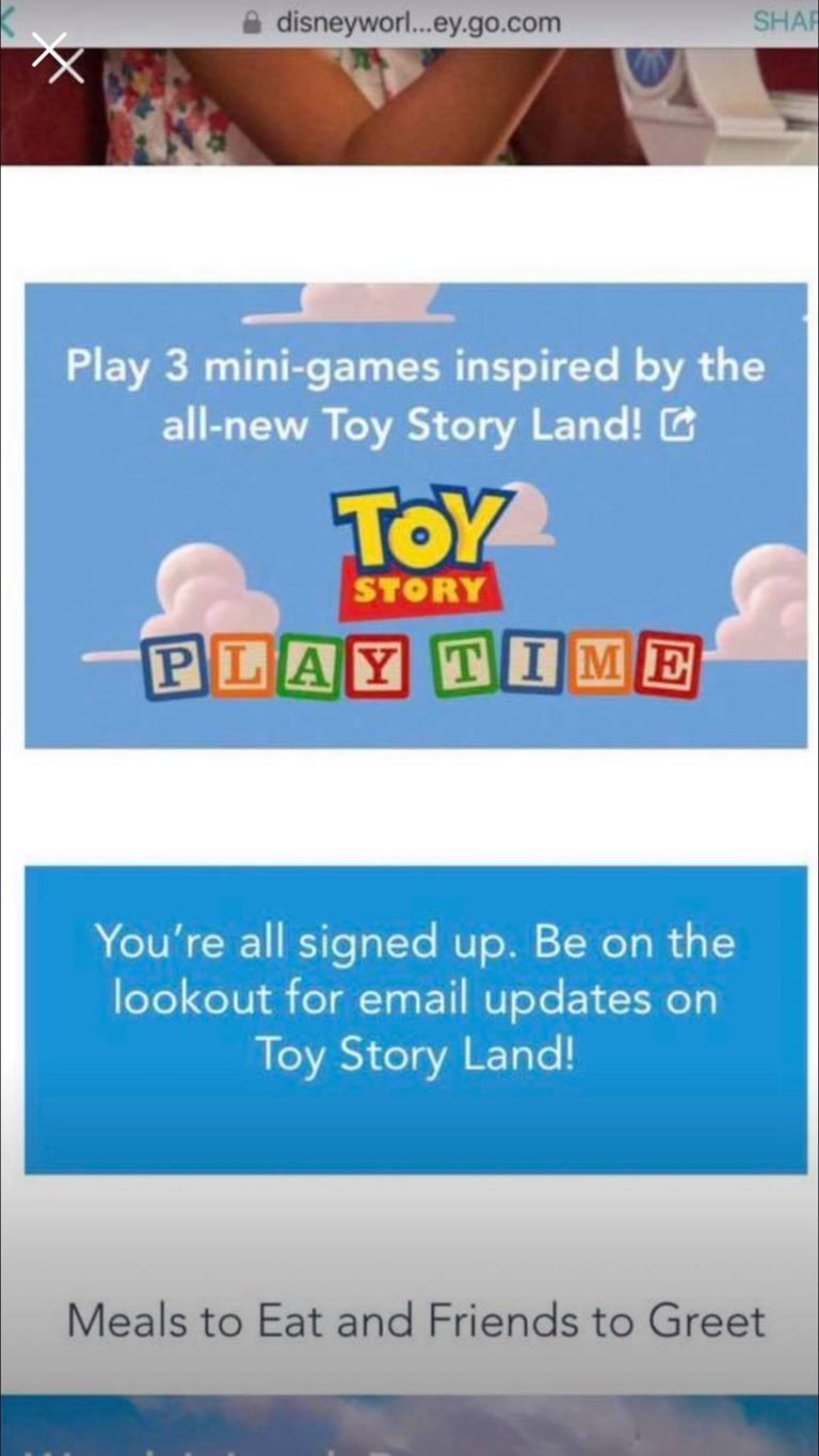 AP Event For Toy Story Land Pre-Registration Details | Chip and Company