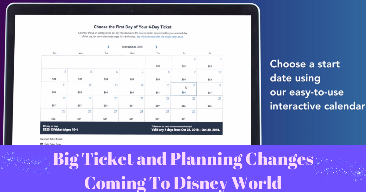 New Date-Based Ticket Pricing and Online Planning for Walt Disney World ...