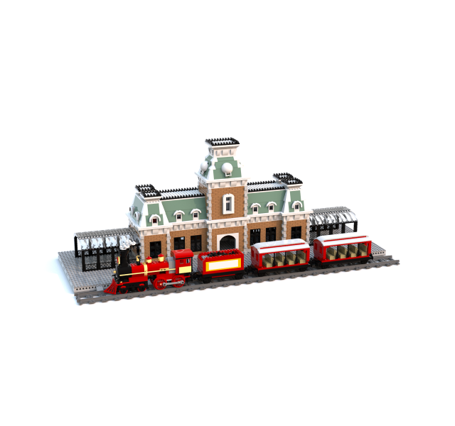 LEGO Ideas: Main Street U.S.A. Train Station LEGO Project | Chip and ...