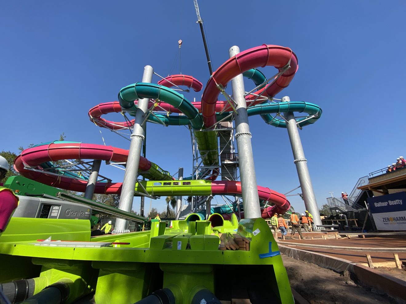 Riptide Race Construction Update At Aquatica Orlando | Chip and Company