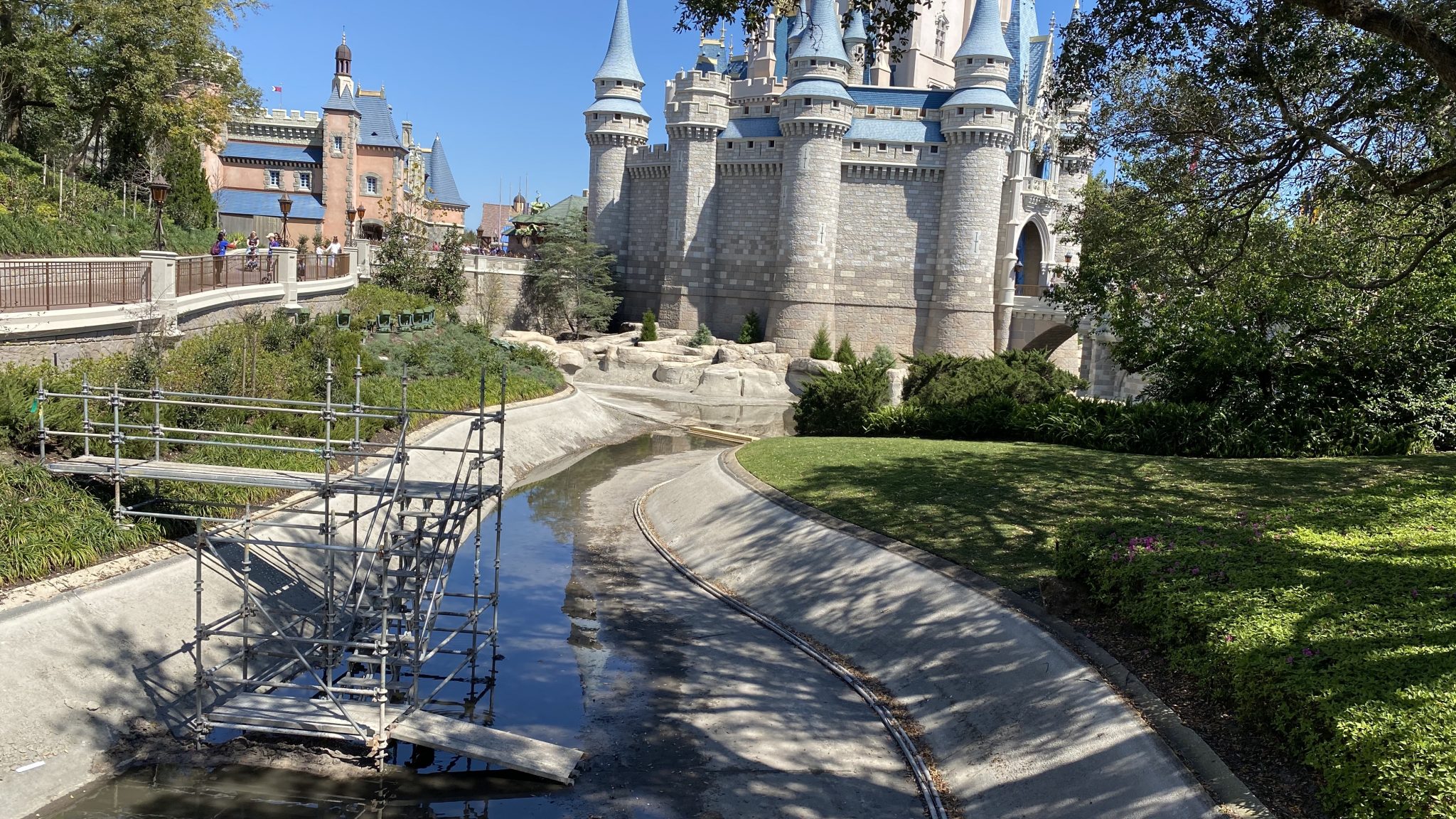 Moat At Magic Kingdom Drained In Preparation For Castle Updates | Chip ...