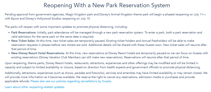 New Disney World Website "Experience Updates" Now Available | Chip and ...