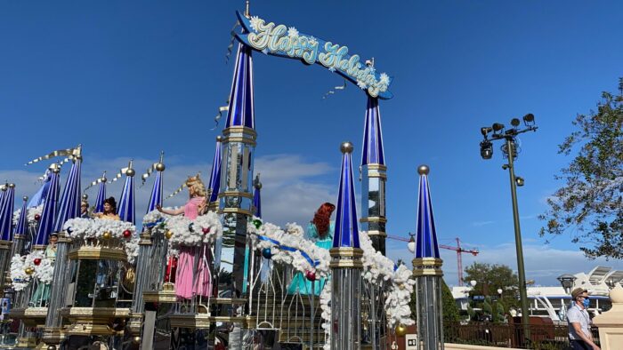 Happy Holidays Royal Cavalcade greeting guests now in the Magic Kingdom ...