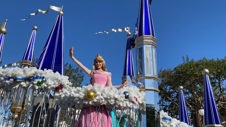 Happy Holidays Royal Cavalcade greeting guests now in the Magic Kingdom ...
