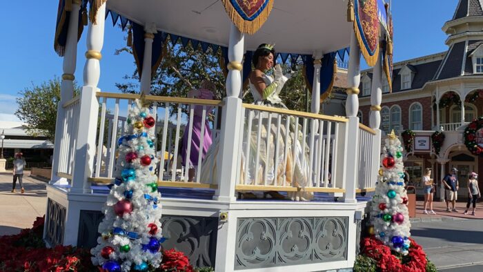 Happy Holidays Royal Cavalcade greeting guests now in the Magic Kingdom ...