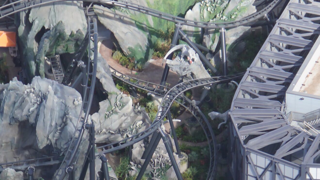 Aerial View of The Jurassic World VelociCoaster at Universal Orlando ...