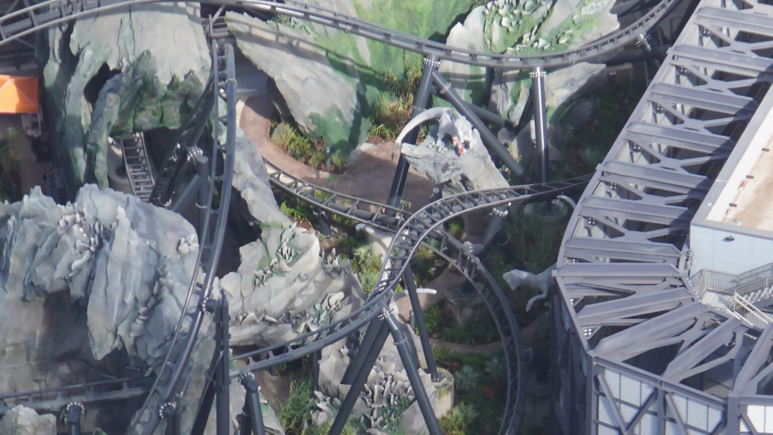 Aerial View of The Jurassic World VelociCoaster at Universal Orlando ...