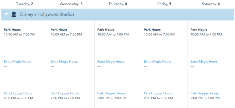 Disney World Theme Park Hours released through Early March of 2021 ...