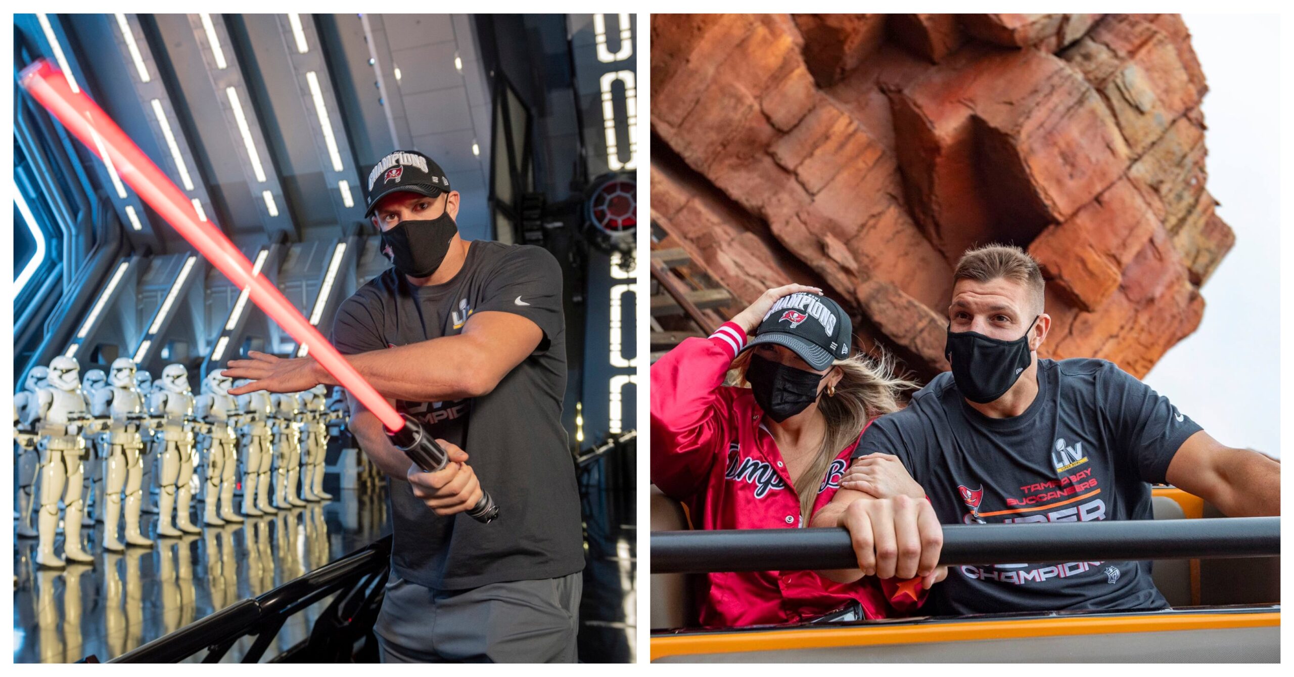 Rob Gronkowski Celebrates Super Bowl Victory at Most Magical Place on ...