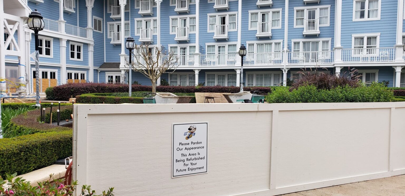 Photos: Disney's Beach Club back entrance Construction | Chip and Company