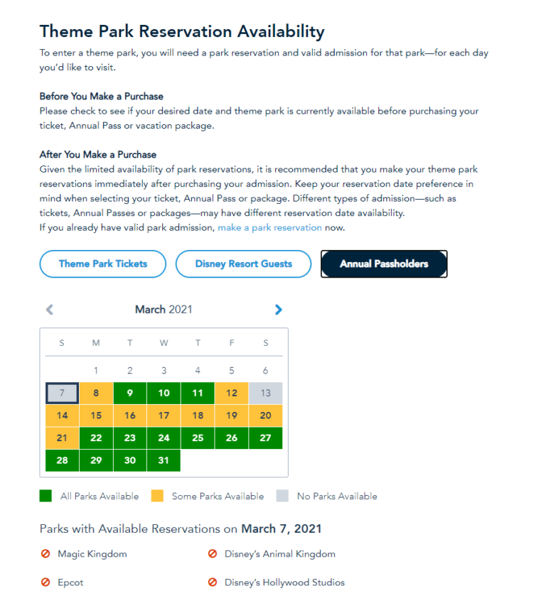 Disney World Theme Park Reservations Filling Up For Spring Break | Chip ...