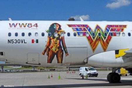 First Look at the real Wonder Woman plane at the Orlando Airport | Chip ...