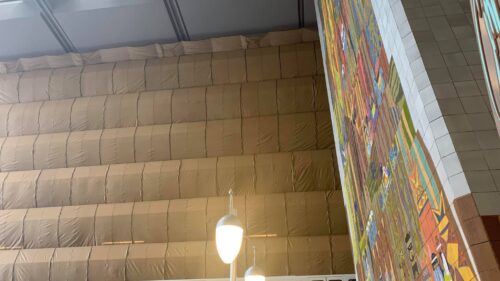 Disney's Contemporary Resort covered with scrim as Room Refurbishment ...