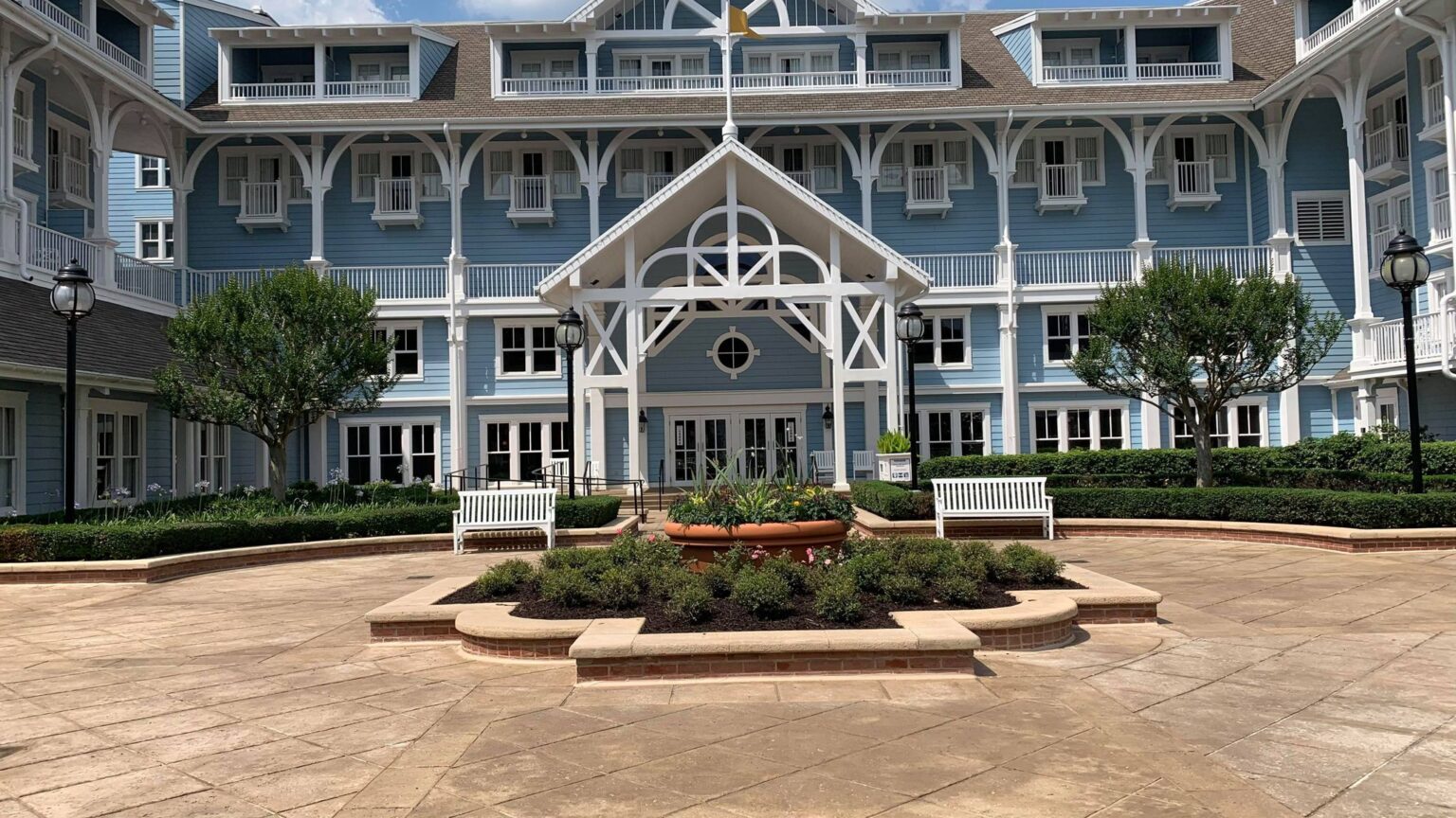 Construction is now complete at Disney's Beach Club Entrance | Chip and ...