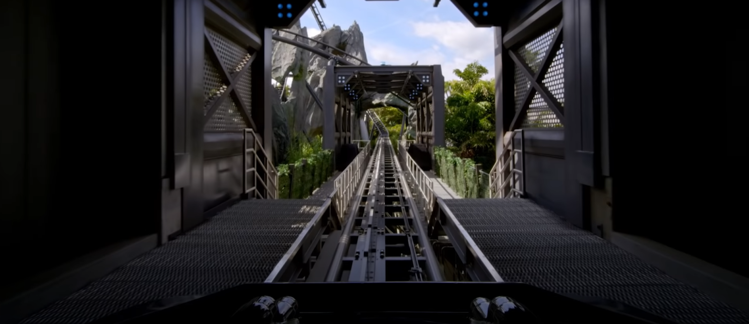 Take a front-row seat onboard the Jurassic World VelociCoaster | Chip ...