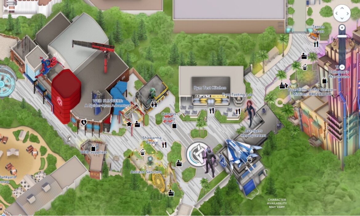 Marvel Avengers Campus now showing up on California Adventure Park Map ...