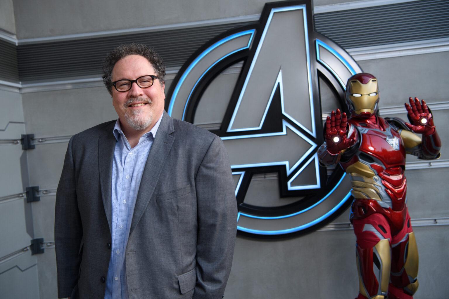 Director and Actor Jon Favreau Tours Avengers Campus at Disney ...