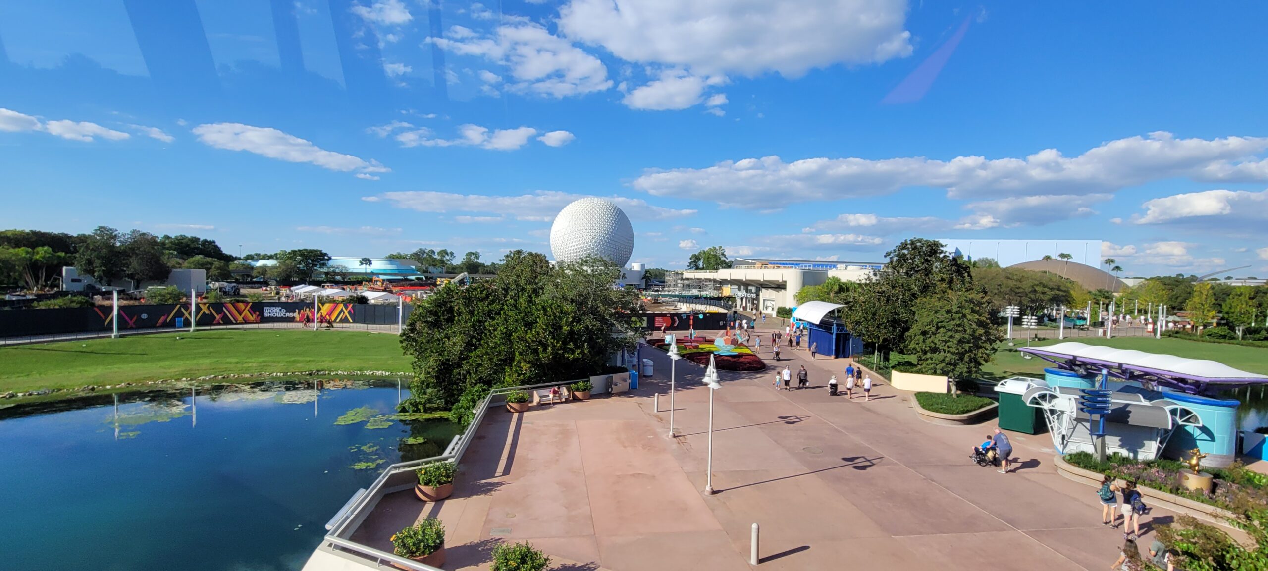 New Aerial look at the Construction around Epcot | Chip and Company