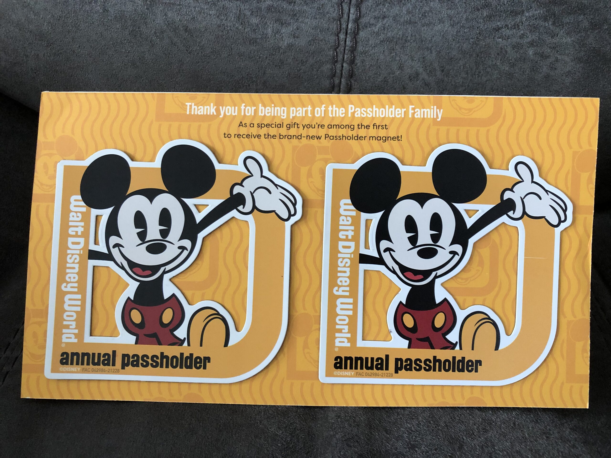 New Disney World Annual Passholder Magnets are being mailed out now ...