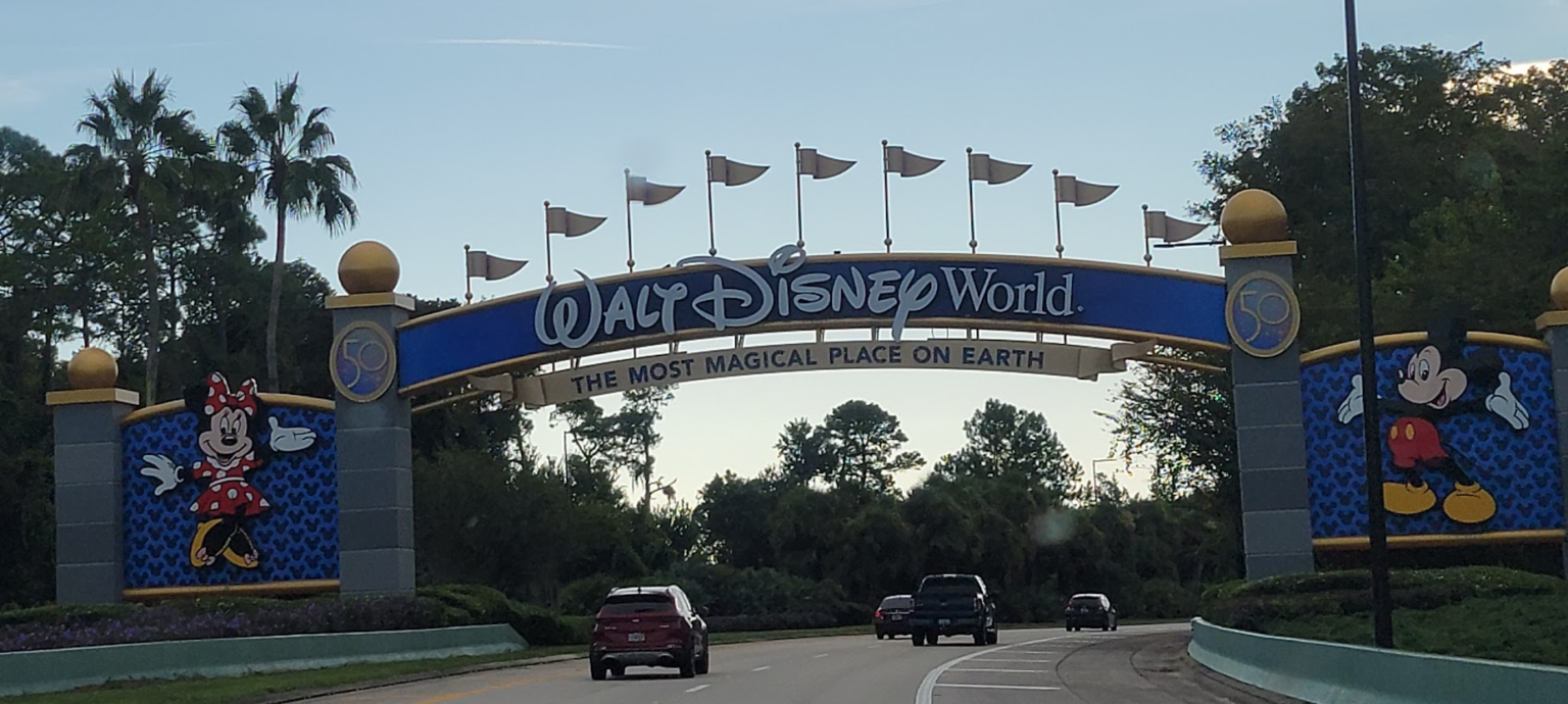 Disney World Entrance sign receives 50th Anniversary medallions | Chip ...