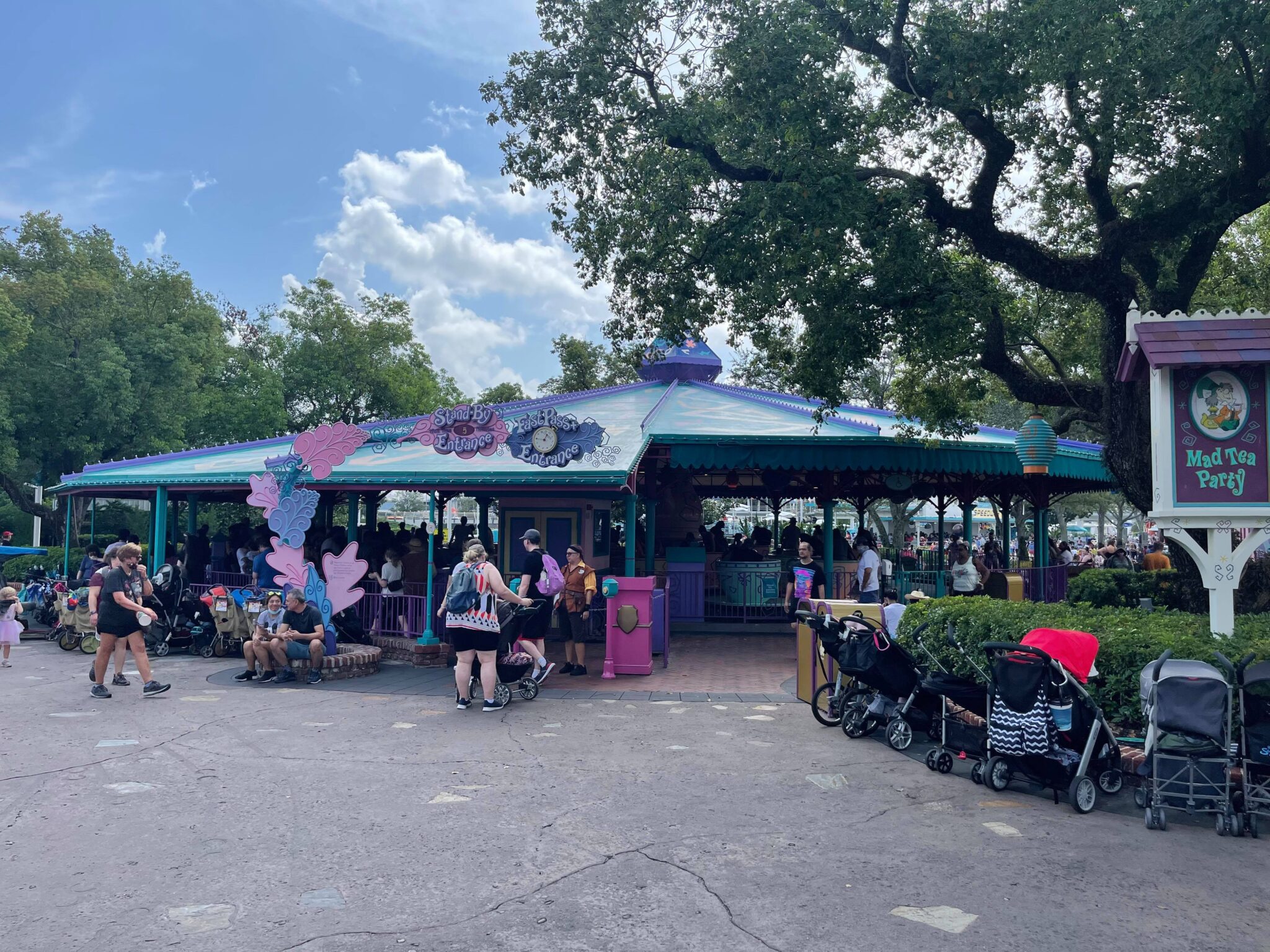 Painting Continues on Mad Tea Party for Walt Disney World's 50th | Chip ...