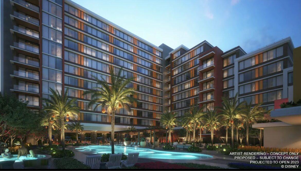 Construction update for new DVC tower at Disneyland Hotel | Chip and ...