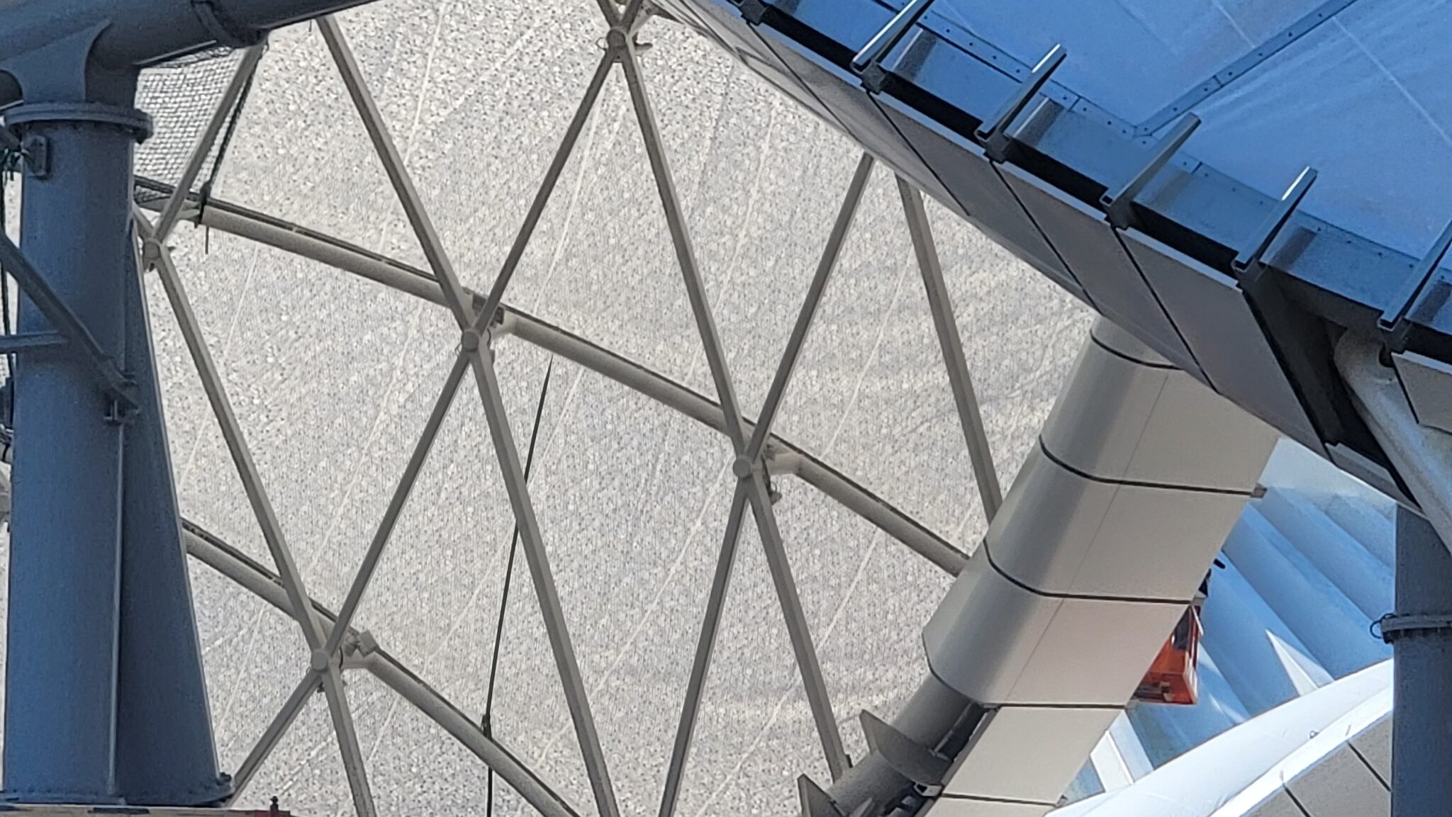 Tron Lightcycle Run canopy pattern now visible in the Magic Kingdom ...