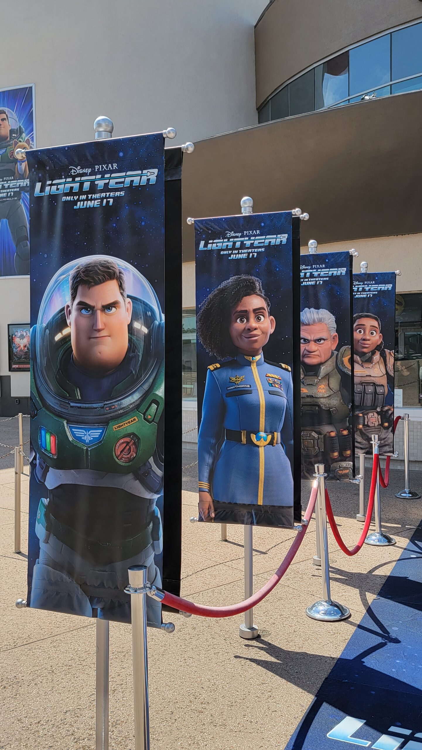 Pixar's Lightyear Decor outside AMC Theaters in Disney Springs | Chip ...