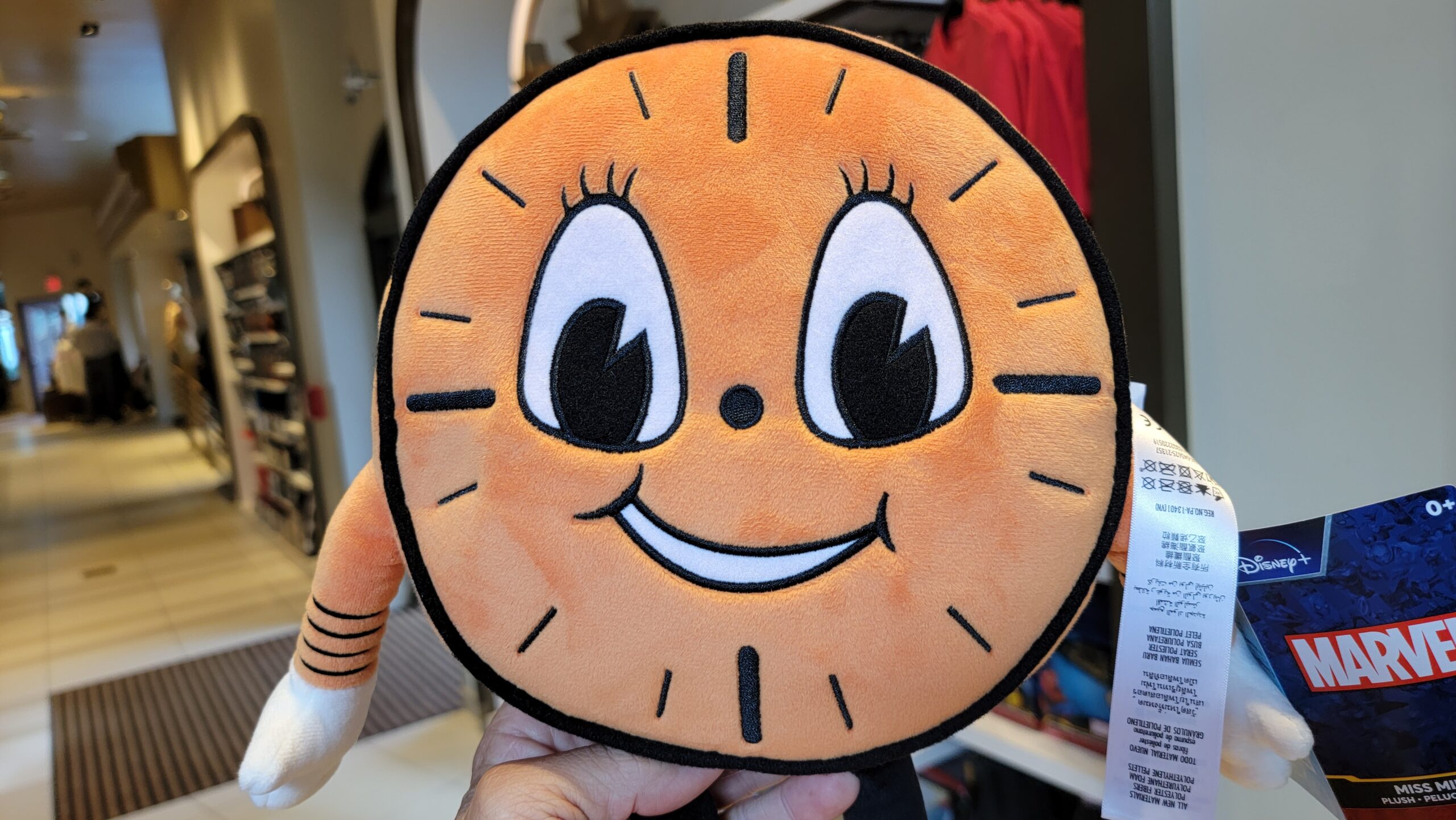 Marvel's Miss Minutes Plush spotted at Hollywood Studios | Chip and Company