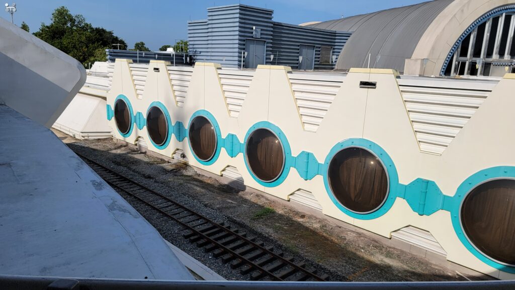 Construction continues around Tomorrowland Light and Power Company ...