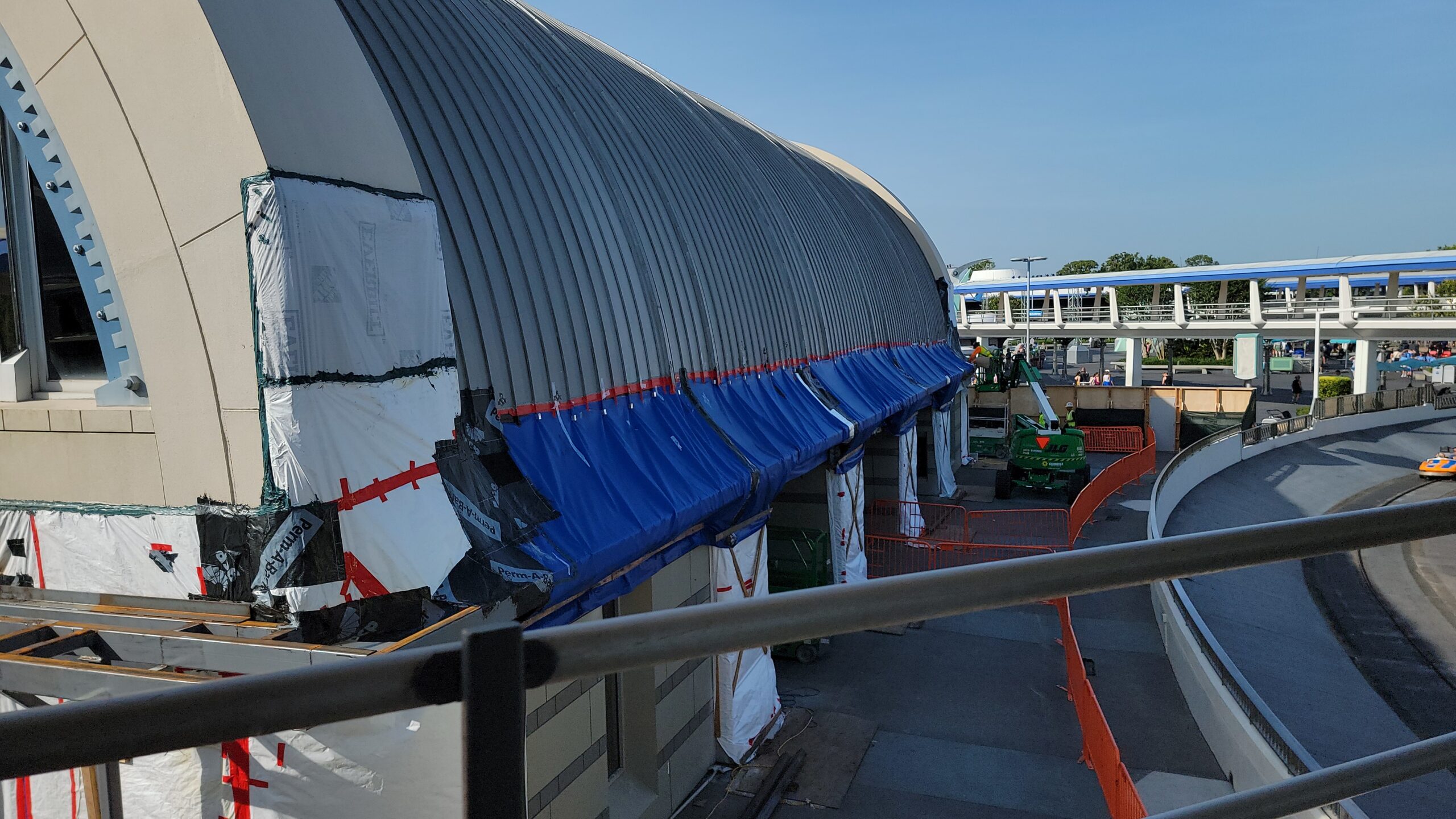 Construction continues around Tomorrowland Light and Power Company ...