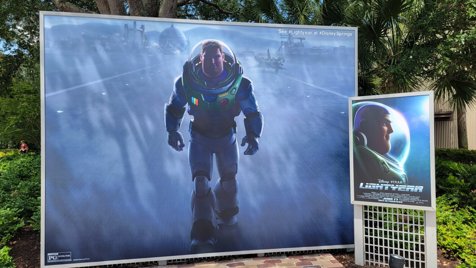 Pixar's Lightyear Decor outside AMC Theaters in Disney Springs | Chip ...