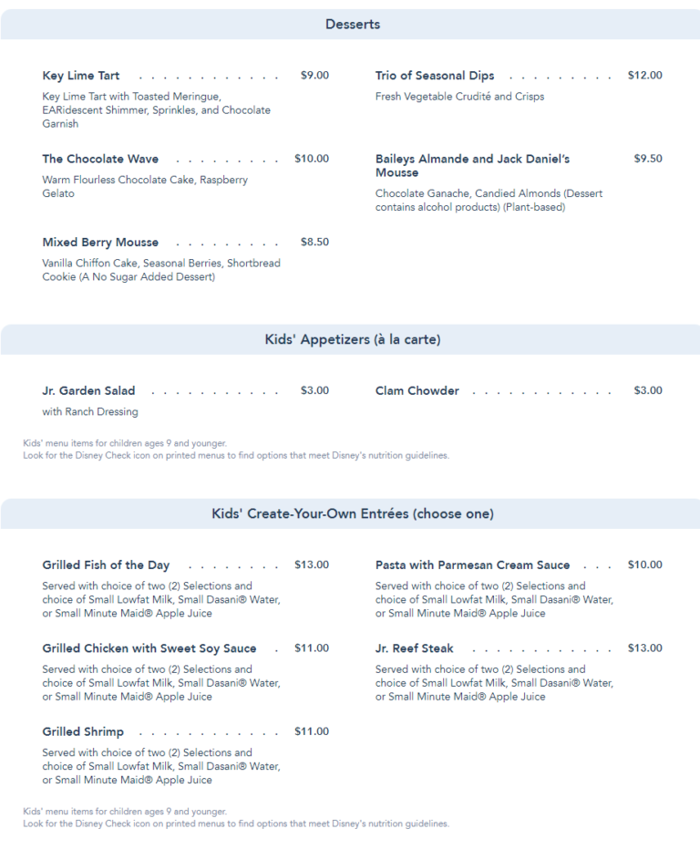 Disney updates the menu at Coral Reef Restaurant in Epcot | Chip and ...
