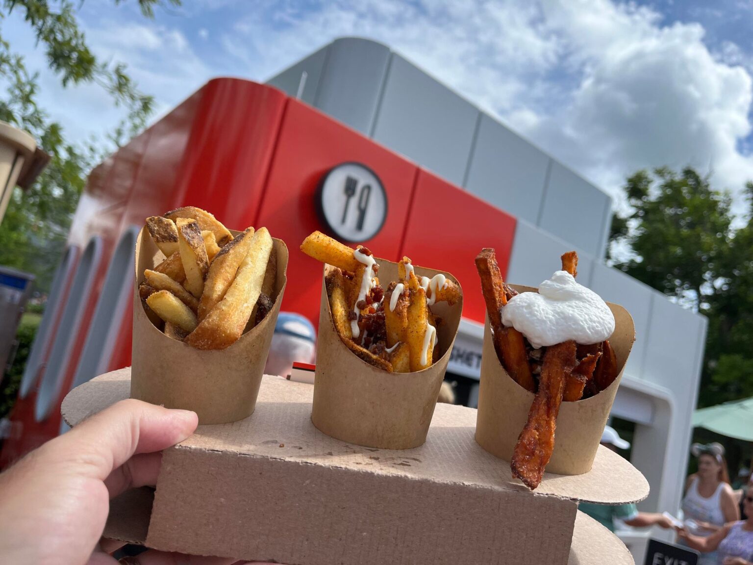 You must try this Fry Flight at the Fry Basket for the Epcot Food ...