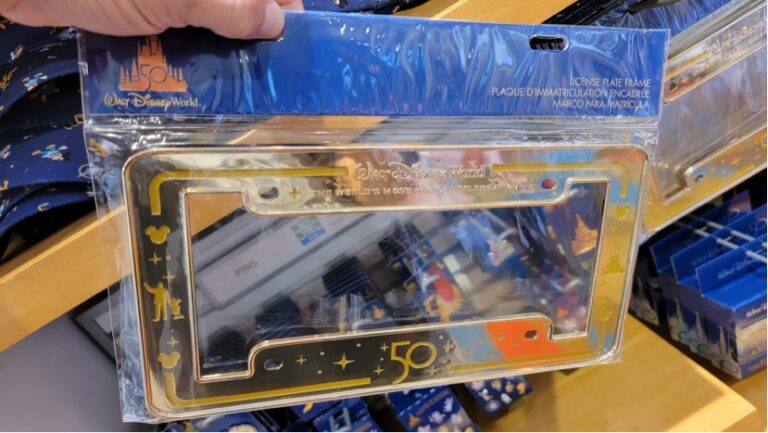 New Magical Gold Walt Disney World 50th Anniversary License Plate ...