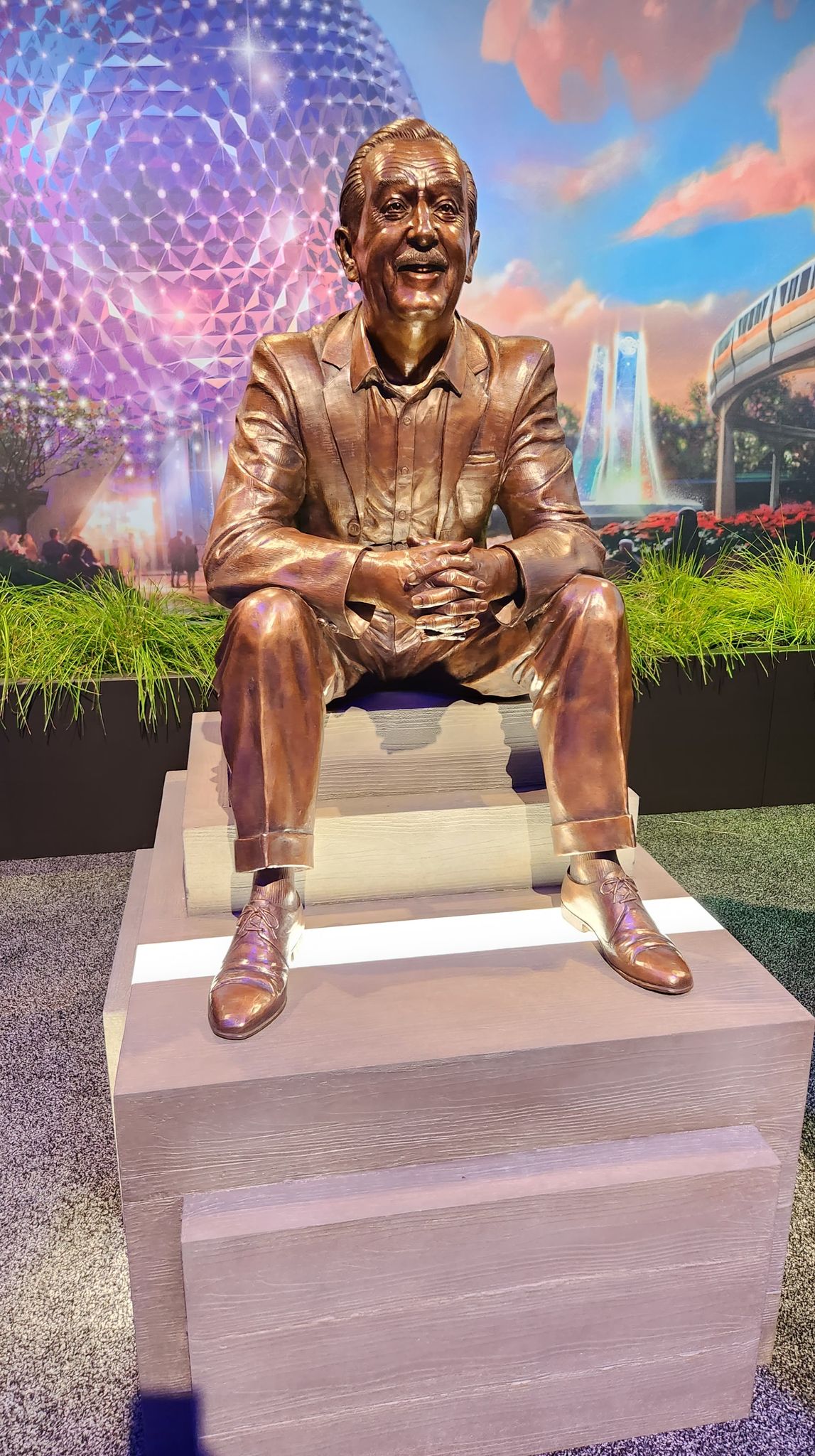First Look at Walt The Dreamer Epcot Statue | Chip and Company