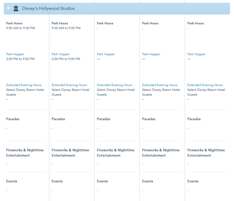 Disney World Theme Park Hours Released through November 24th | Chip and ...