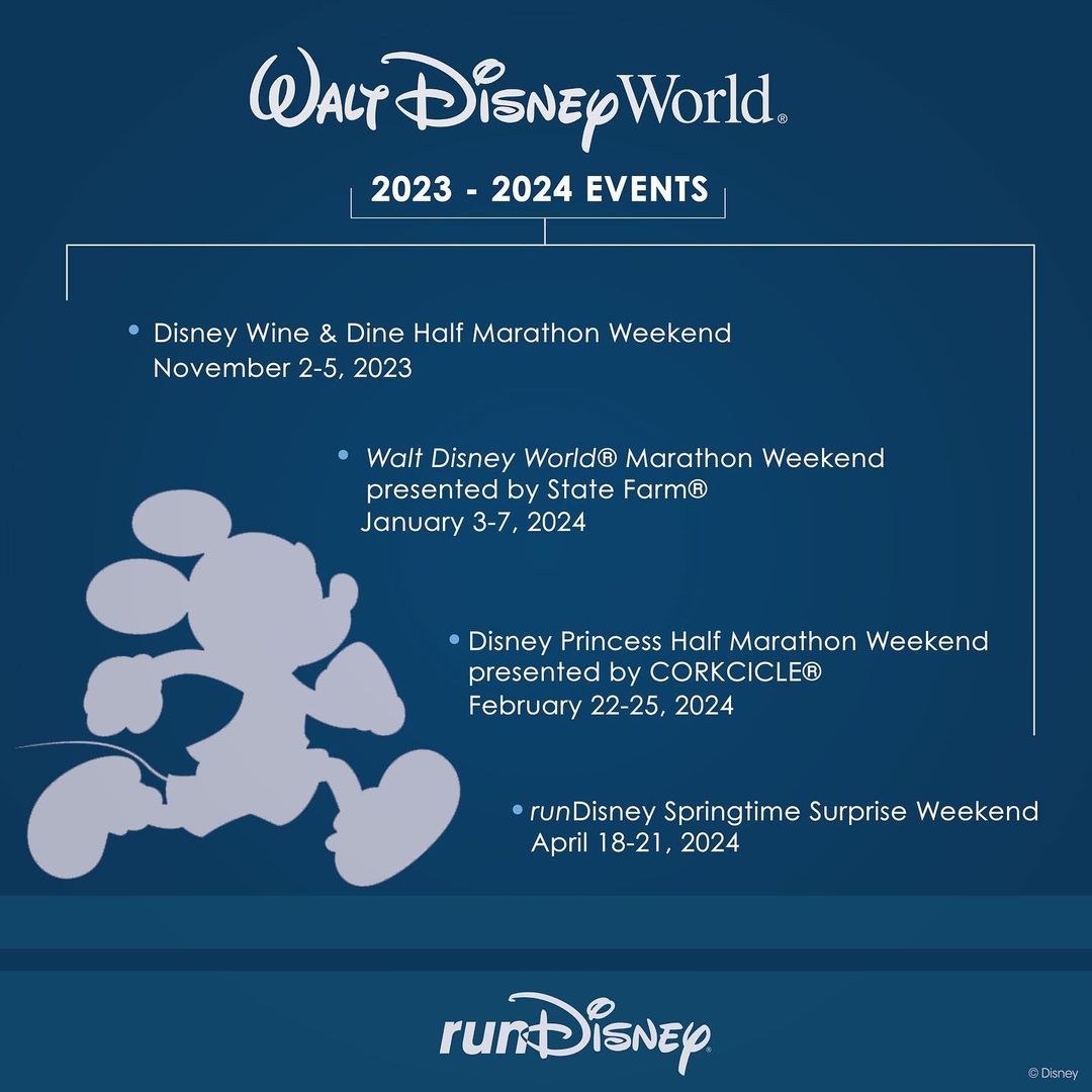 2023-24 Walt Disney World runDisney event dates revealed | Chip and Company