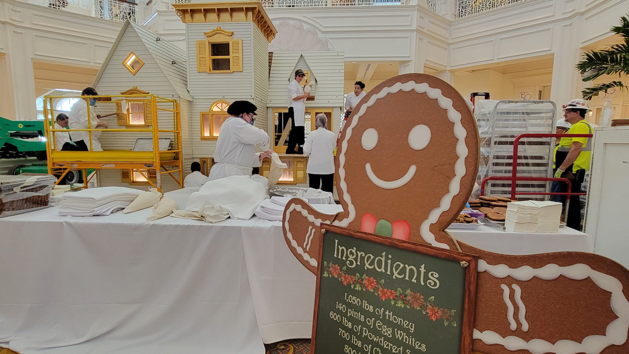 Shingles going up on Gingerbread House at Disney's Grand Floridian ...