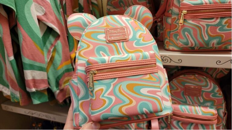 New Groovy Mickey Mouse Swirl Loungefly Backpack Available At Epcot ...