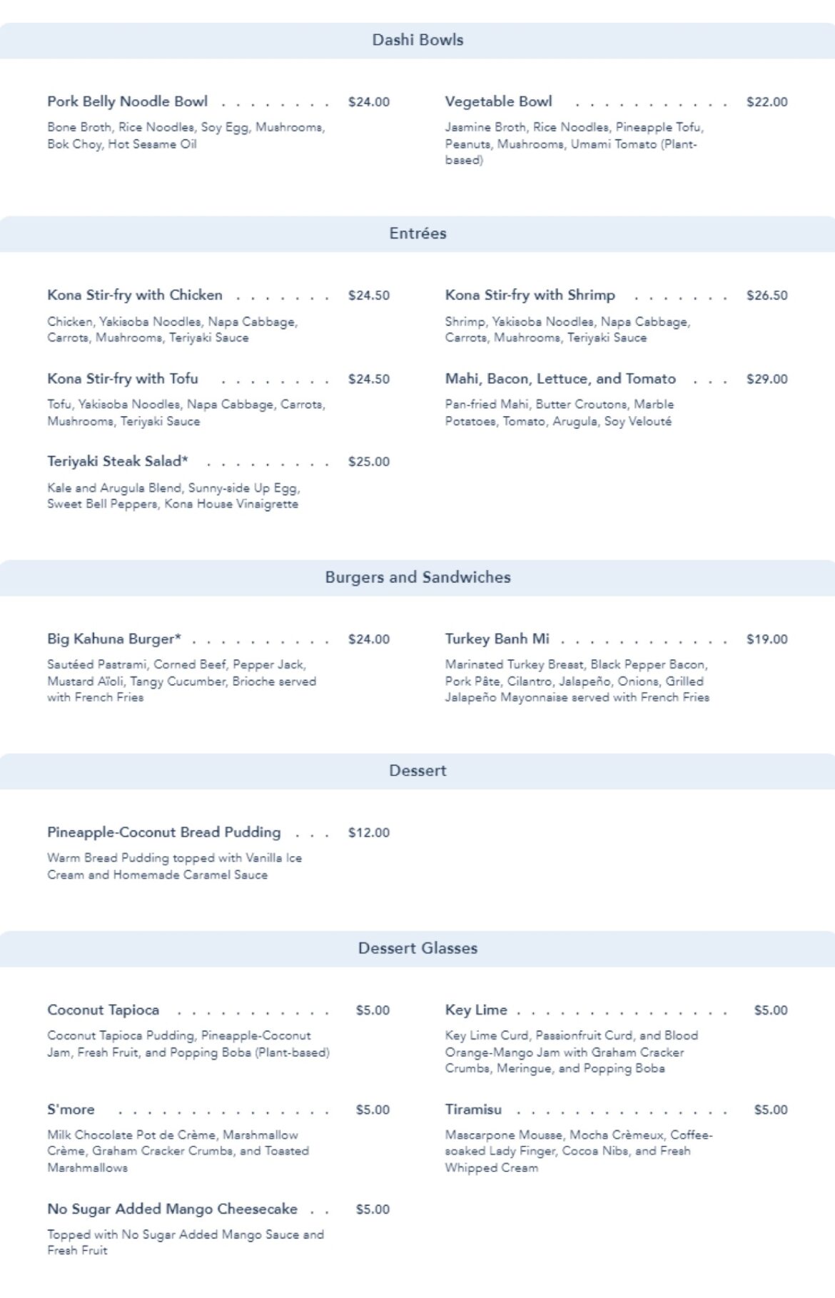 First Look at new Breakfast, Lunch and Dinner Menus at Kona Cafe | Chip ...