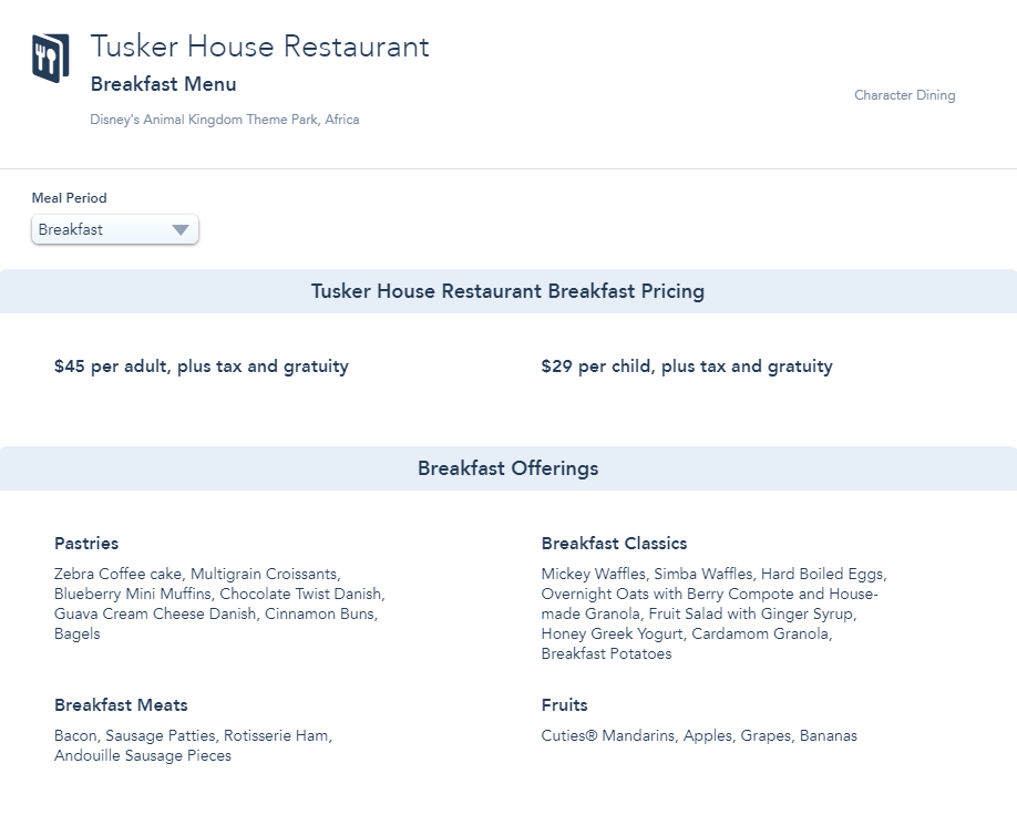 All you can eat menu & pricing revealed for Tusker House | Chip and Company