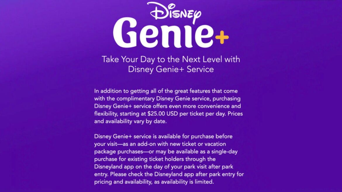 Disney Genie+ Now ‘Subject to Availability’ at Disneyland Resort | Chip ...