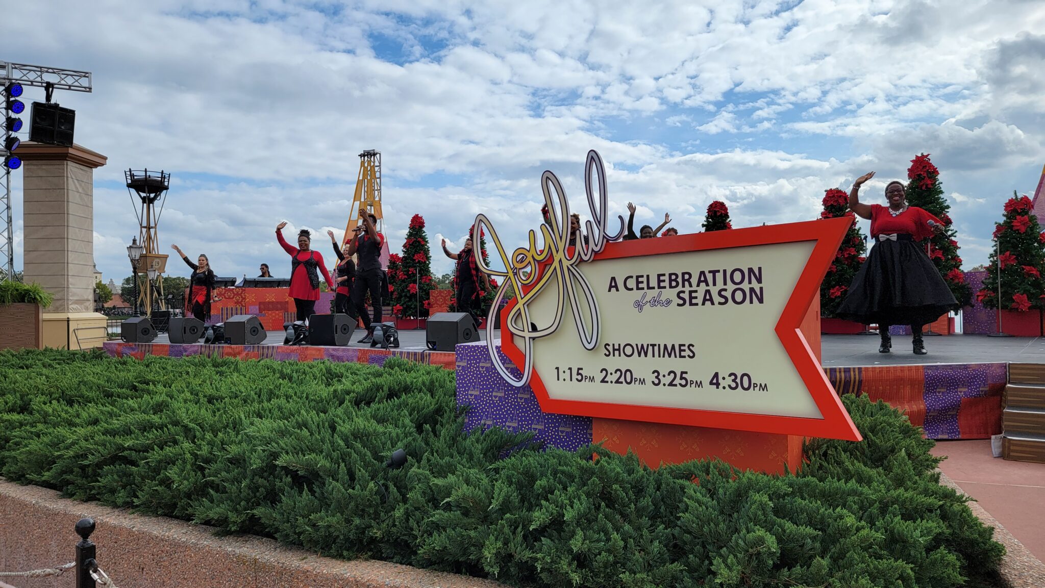 JOYFUL! A Celebration of the Season performing at World Showcase Plaza ...