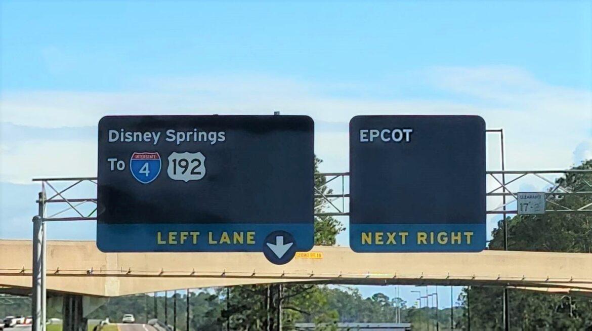 More Directional Signs Go Blue at Walt Disney World Resort Roads | Chip ...