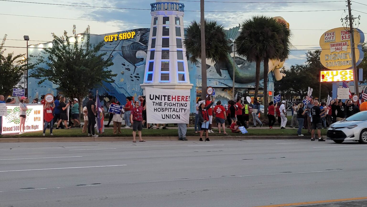 Cast Members Protest Low Wages Outside of Walt Disney World | Chip and ...