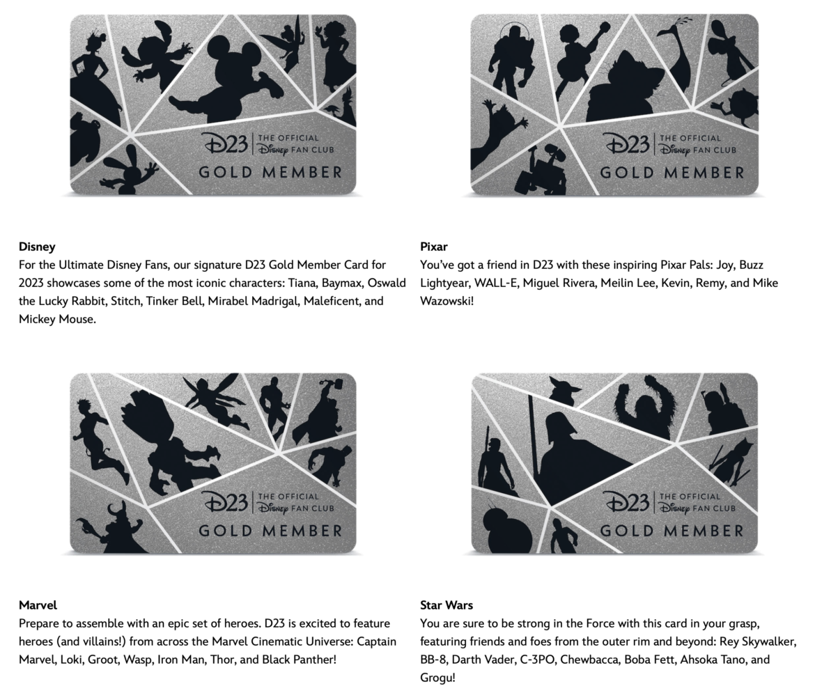 D23 Announces New Gold Member Collector Set and Card Designs for 2023 ...